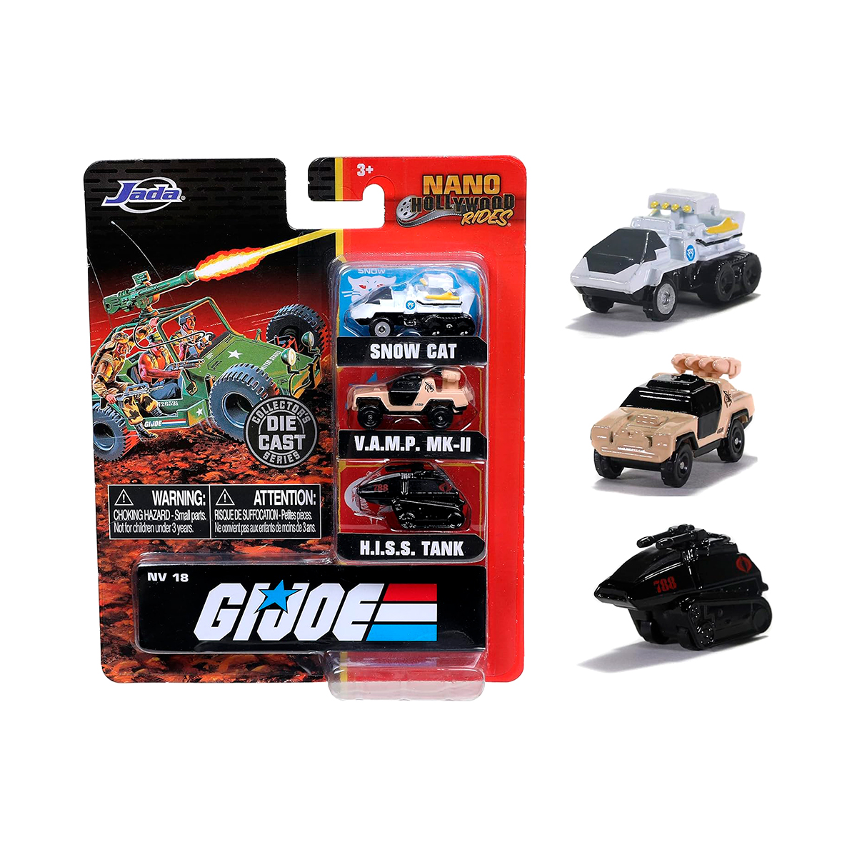GI Joe Nano Hollywood Rides Set 3 Piezas Jada | Motoredge México Autos ...