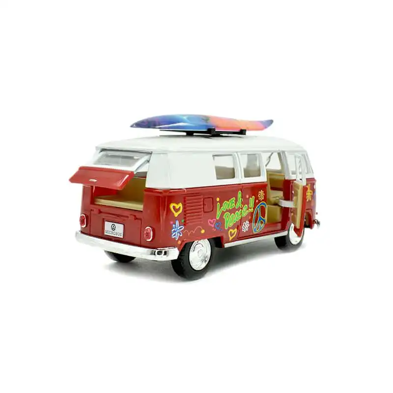 VW Combi Clásica 1962 Surf Serie 4 Pz Fricción Kinsmart Escala 1:32 ...