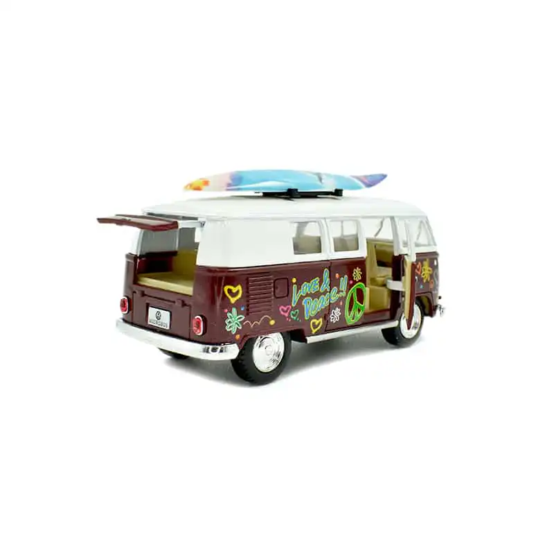 VW Combi Clásica 1962 Surf Serie 4 Pz Fricción Kinsmart Escala 1:32 ...