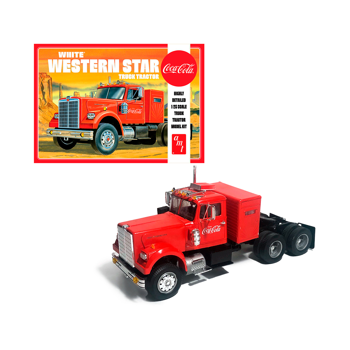 Trailer Western Star Coca Cola Tracto Armable AMT Escala 1/25 ...