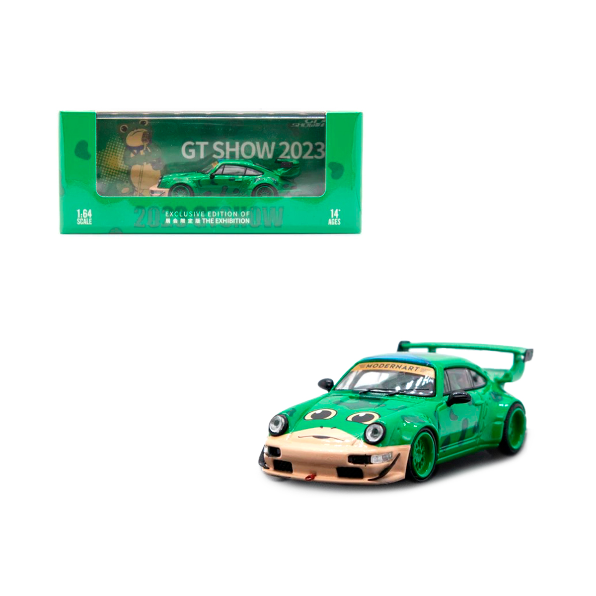 Porsche 993 RWB Frog Cartoon Rauh Welt ModernArt Escala 1/64 ...
