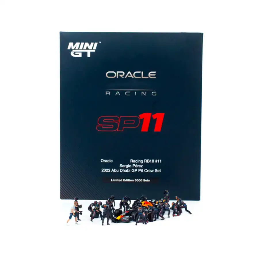 Sergio Checo Perez Pits Diorama Red Bull Racing Mini GT 1/64 | Motoredge