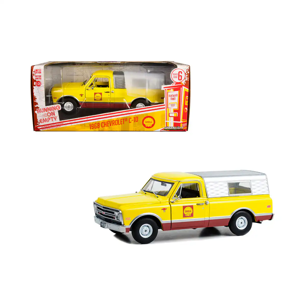 Chevrolet C10 1968 con Camper Shell Greenlight Escala 1/24 | Motoredge
