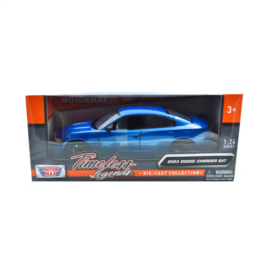 Dodge Charger SXT 2023 Timeless Legends Azul Motor Max 1/24 | Motoredge